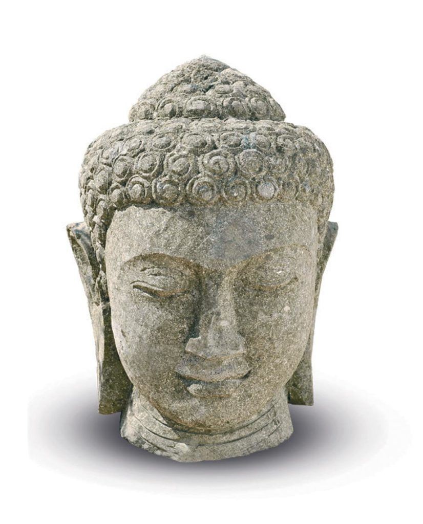 Jardiffusion : Visage bouddha Green Stone 100cm ou 50cm